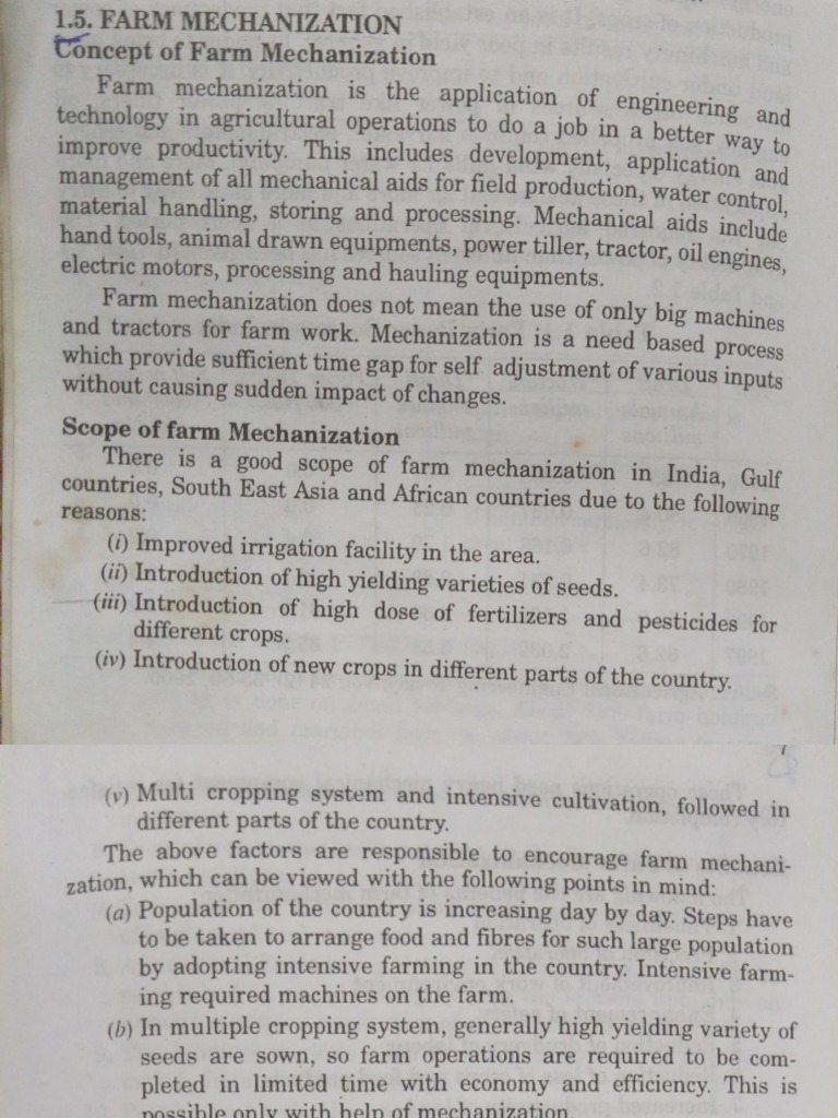 Farm Mechanization | PDF | Agriculture | Mechanization