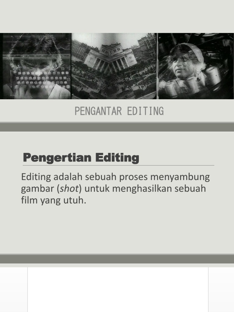 Pengantar Konsep Editing Video | PDF