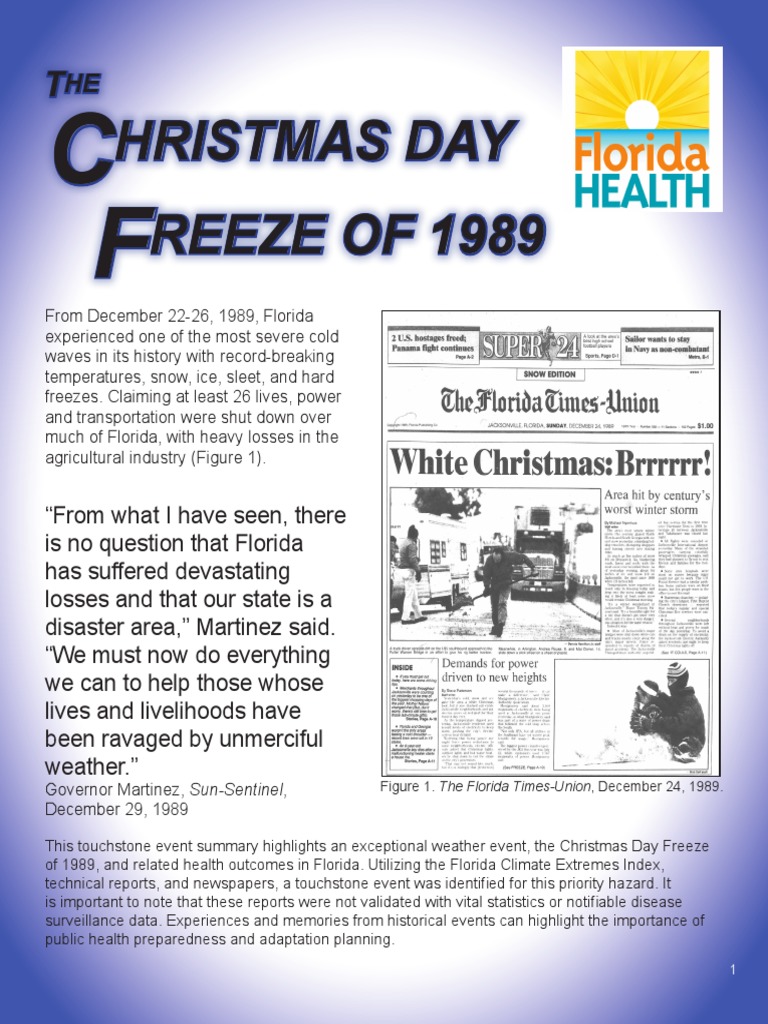 Extreme Cold Factsheet | PDF | Florida | Physical Geography