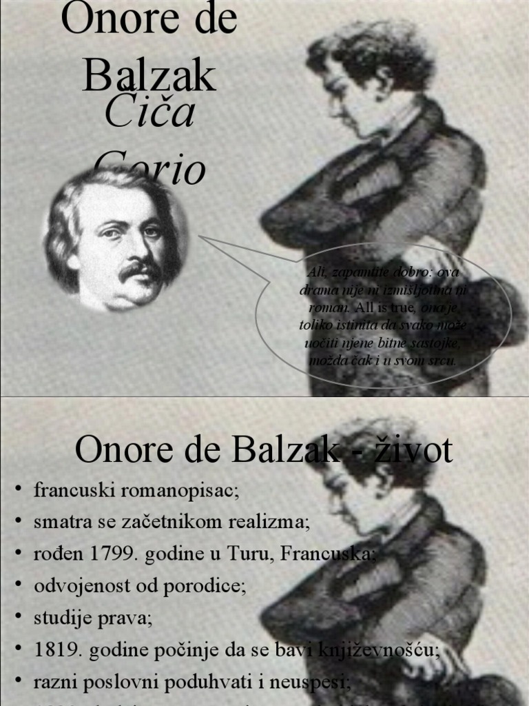 Onore de Balzak C48dic48da Gorio | PDF