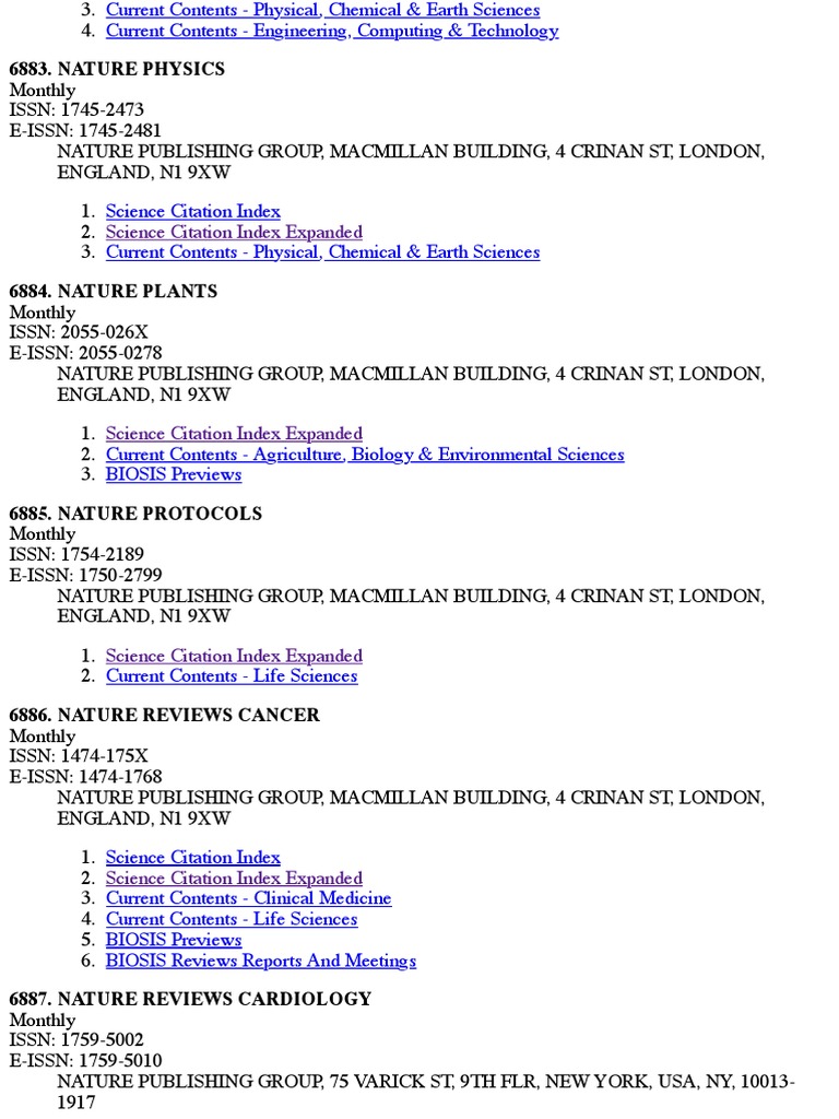 Science Citation Index Expanded 4 | PDF | International Standard Serial ...