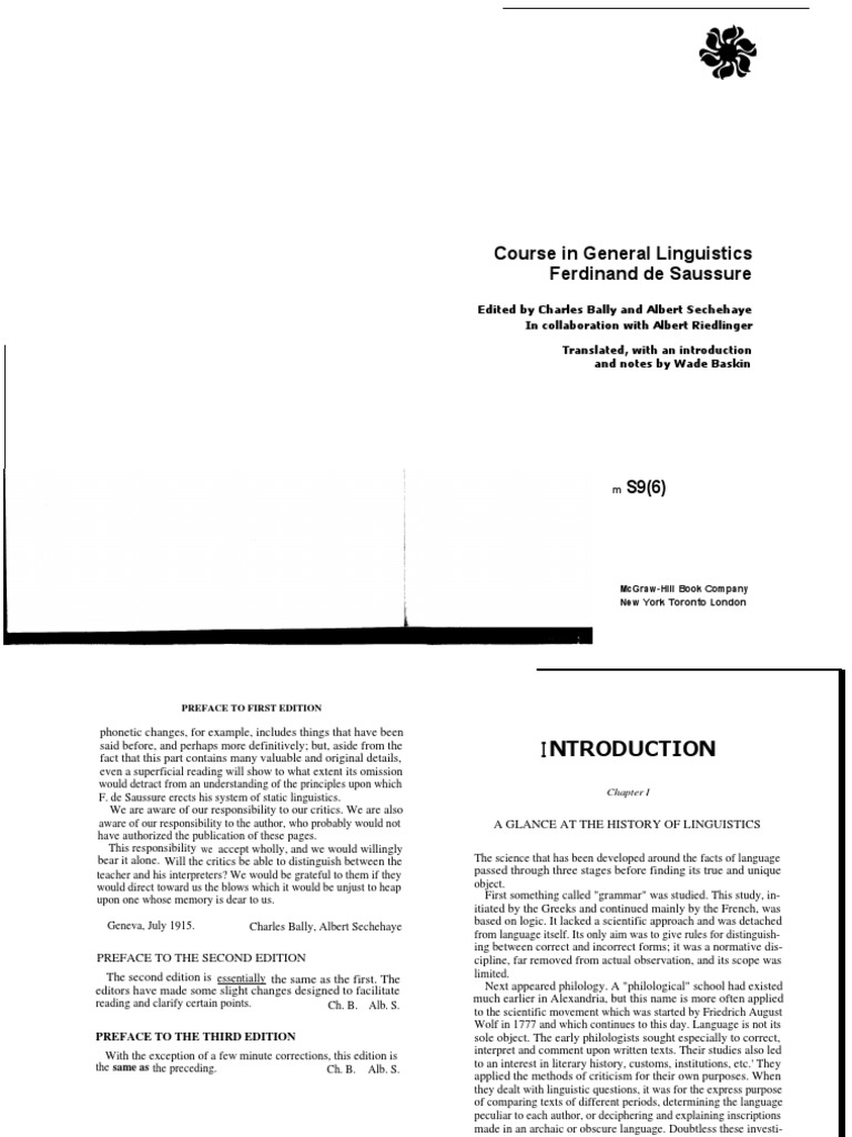 Course in General Linguistics | PDF | Linguistics | Speech