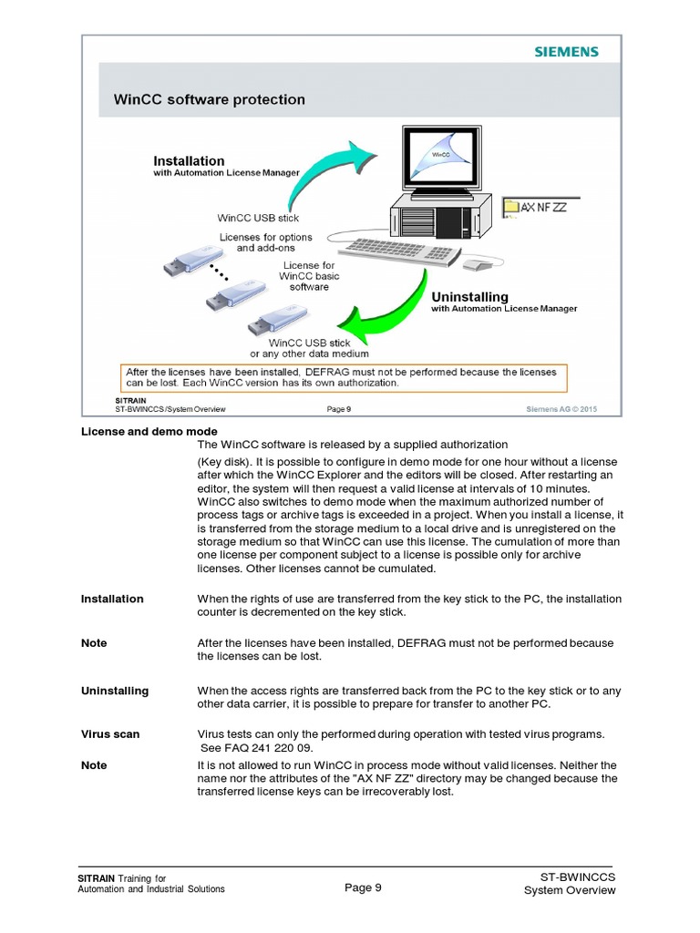 License and Demo Mode: SITRAIN Training For | PDF
