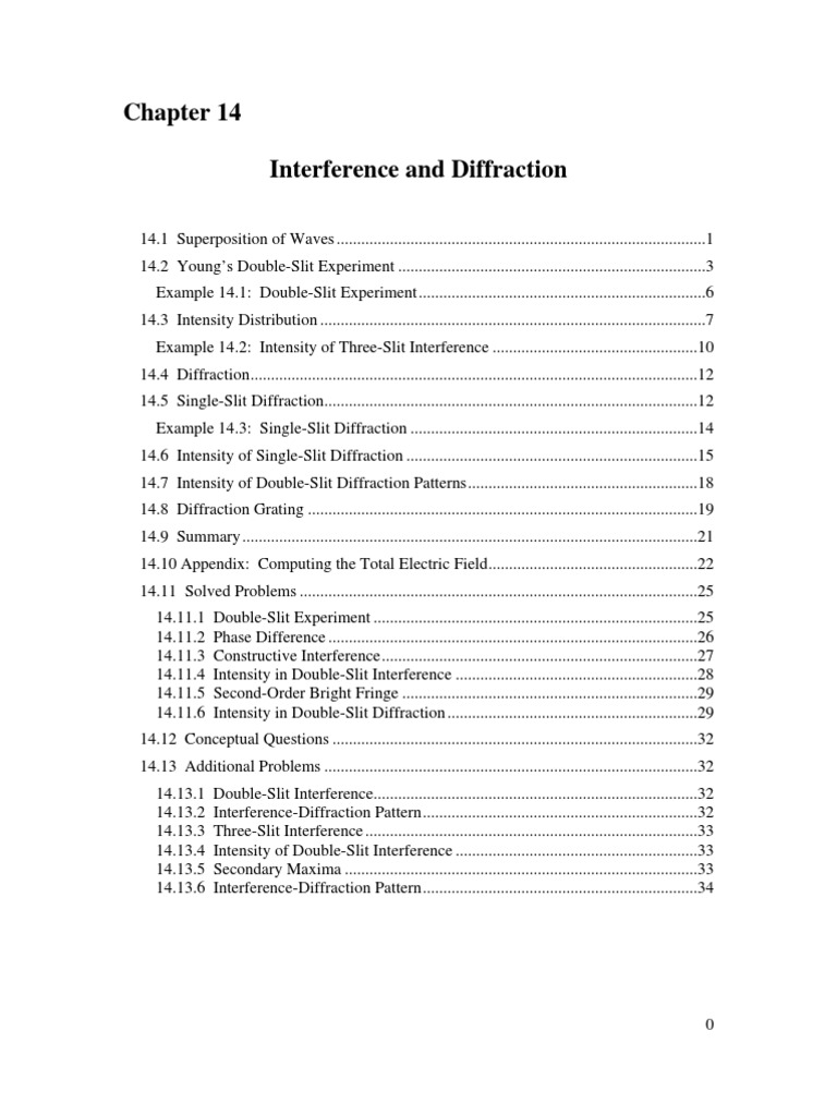 Interference & Diffraction Guide | PDF | Diffraction | Wavelength