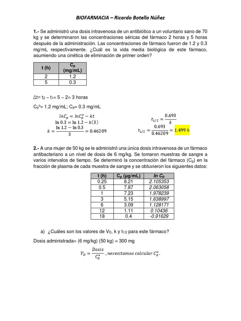 Ejercicios 1 - Botello Ricardo | PDF | Medicina CLINICA ...