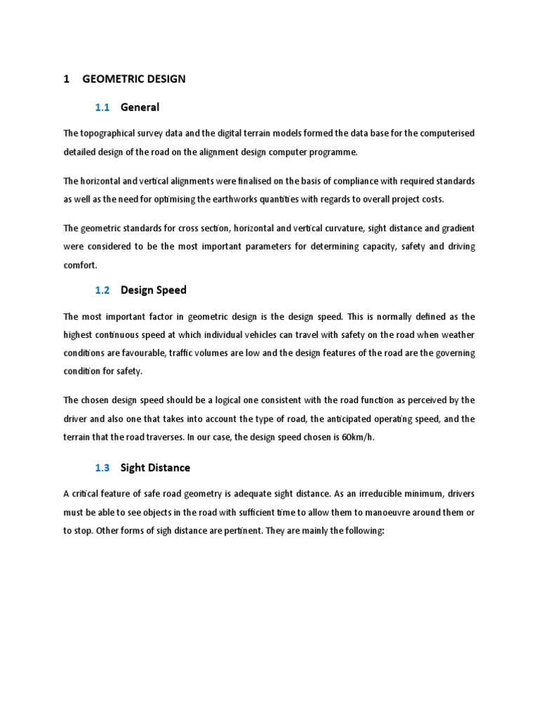 Geometric Design | PDF | Transport