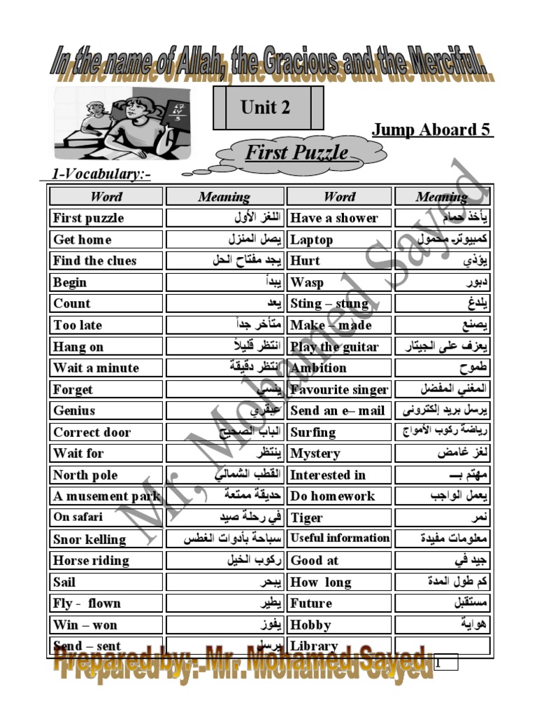 Jump Aboard 5 Unit 2 | PDF | Linguistics | Grammar