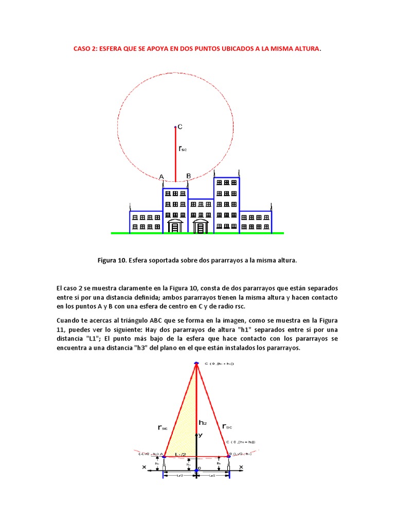 Cálculo de Esfera en Pararrayos Altura Igual | PDF | Sistema coordinado ...