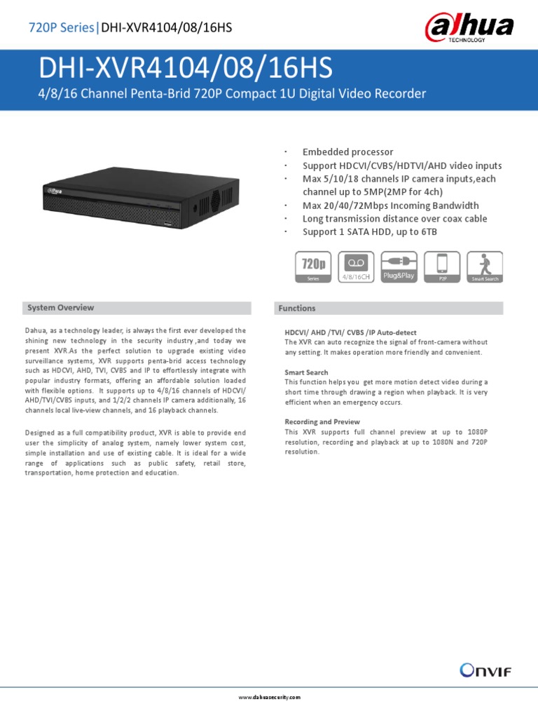 XVR4104 4108 4116HS | PDF | Video | Computer Network