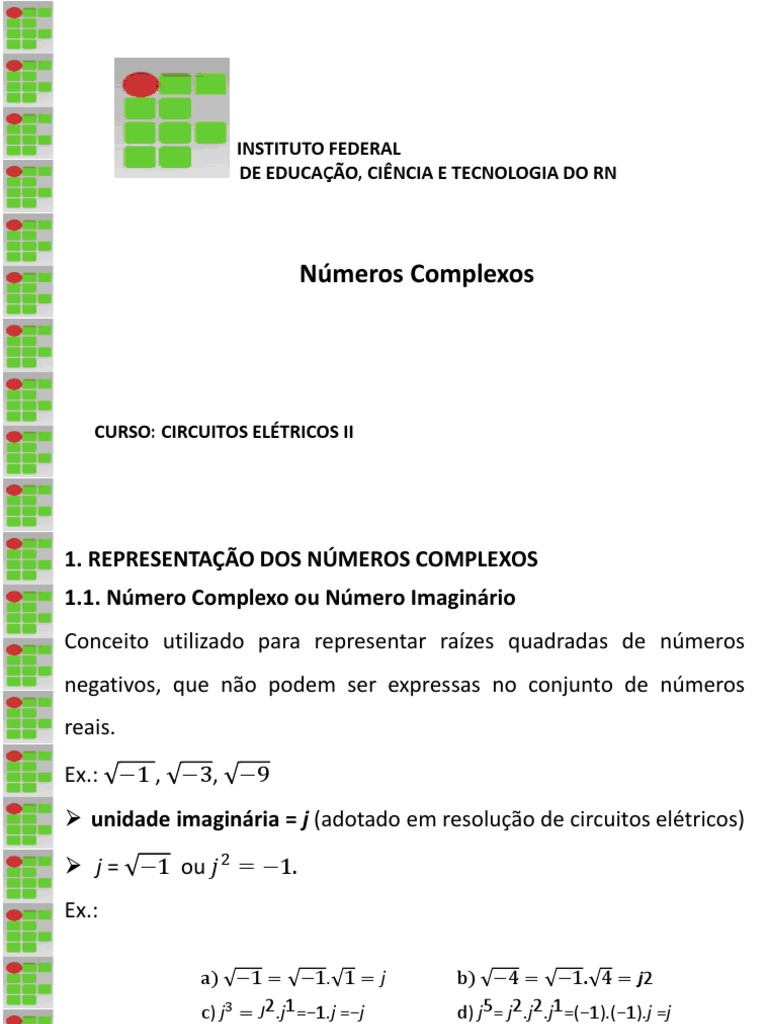 3 Aula - Números Complexos | PDF | Número complexo | Análise complexa