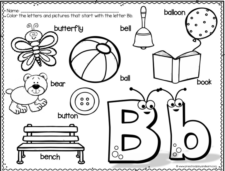 Alphabet Coloring B | PDF