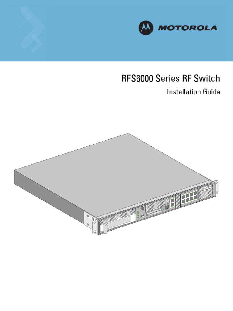 Motorola RFS6000 Series RF Switch Installation Guide | PDF | License | Usb