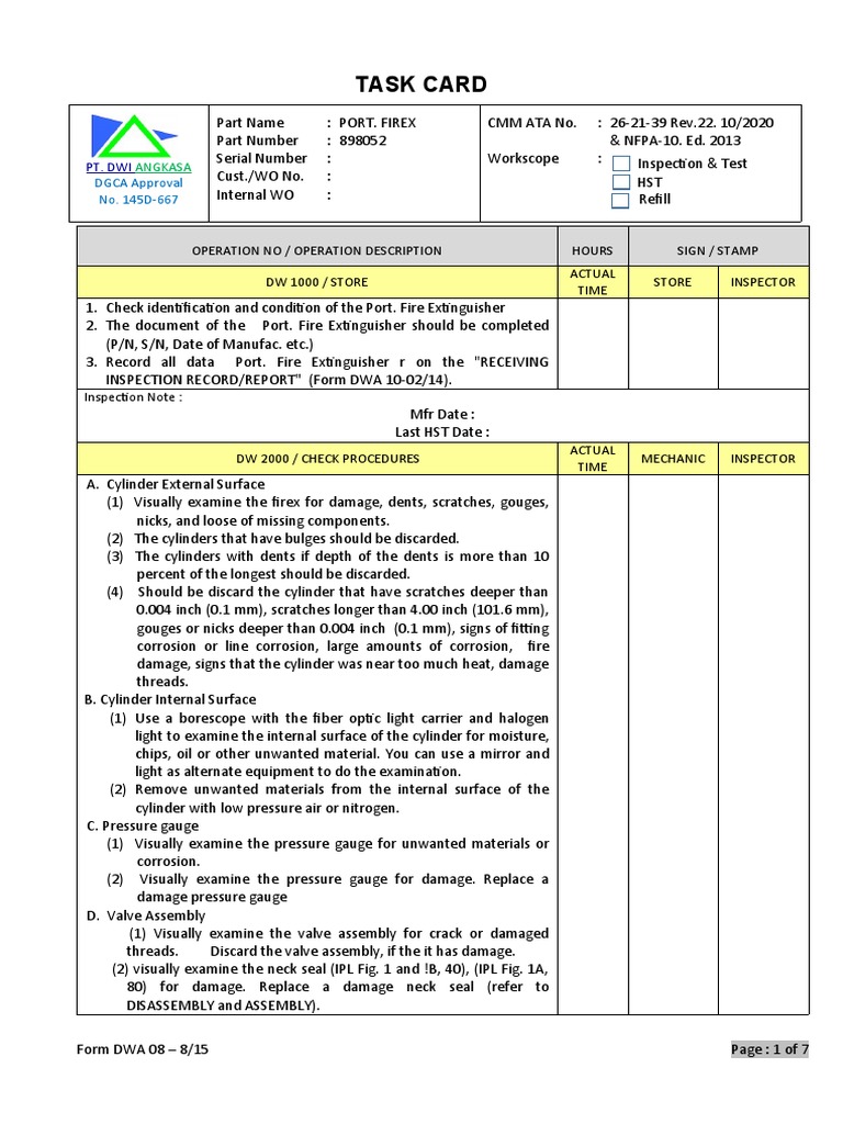 MTC Port. Fire Extingusiher Pn. 898052 (HST & Refill) | PDF | Paint | Valve