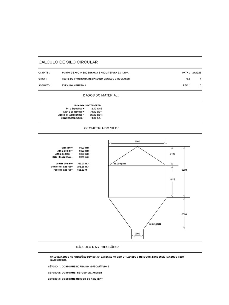 Silo Circular | PDF | Engenharia Química | Engenharia Civil