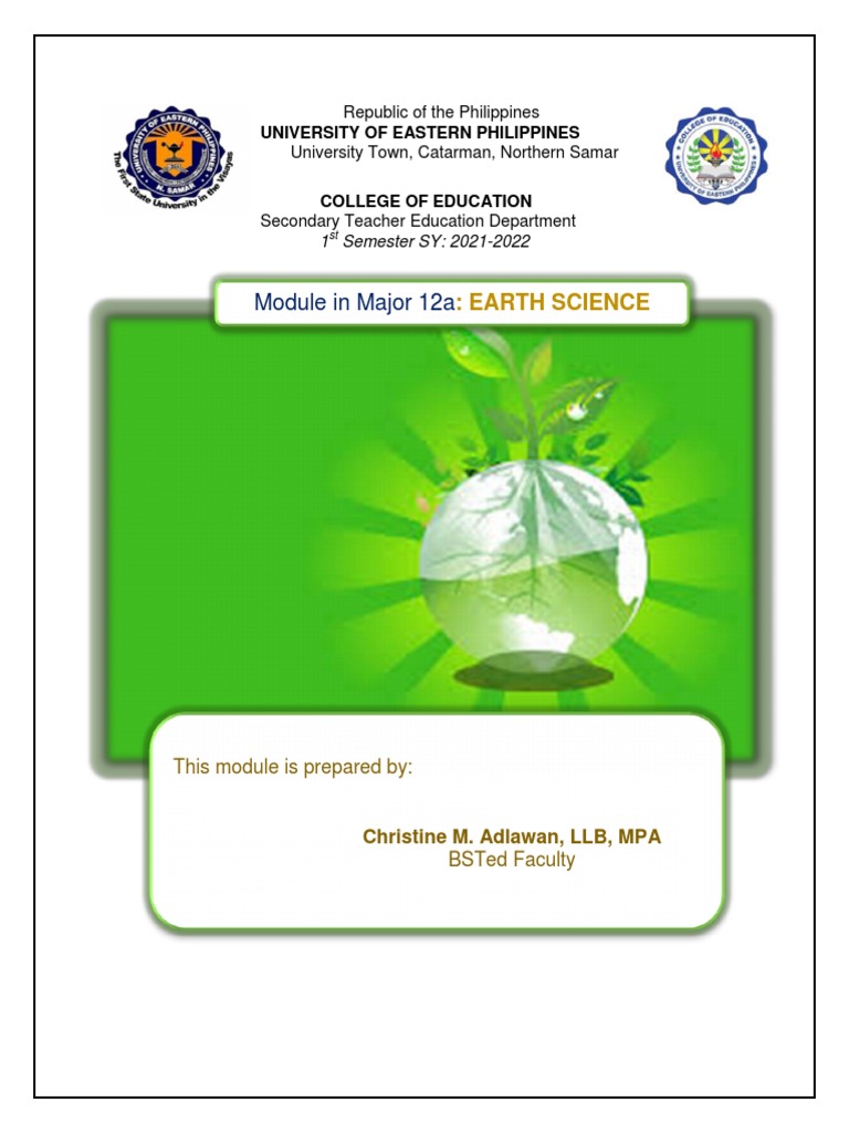 Earth Science Module Overview | PDF | Volcano | Soil