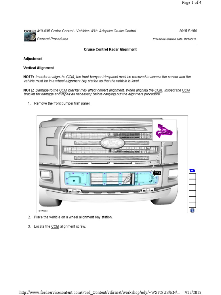 Cruise Control Radar Alignment | PDF | Automotive Technologies | Motor ...