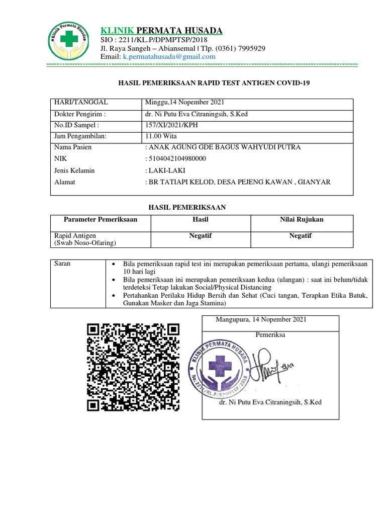 Klinik: Permata Husada | PDF