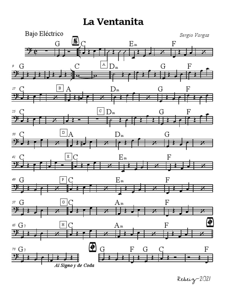 Sergio Vargas - La Ventanita - 013 Bajo | PDF