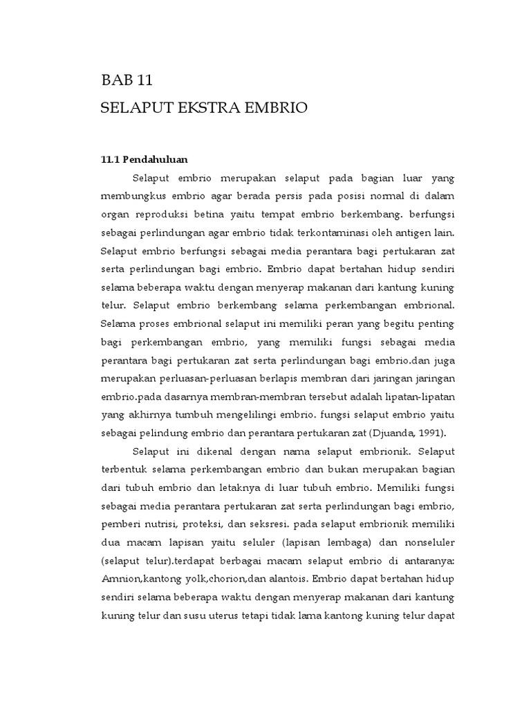Selaput Ekstra Embrio | PDF