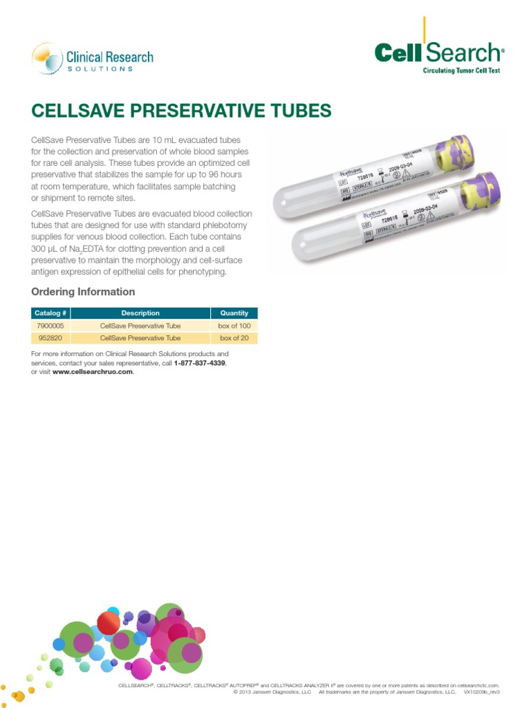Cellsave Preservative Tubes | PDF