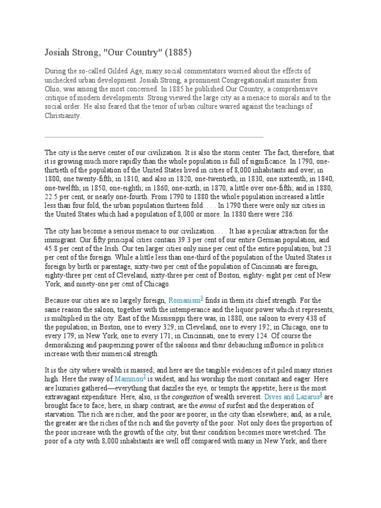 Josiah Strong | PDF