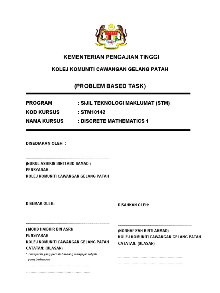 STM10142 Problem Based Task | PDF