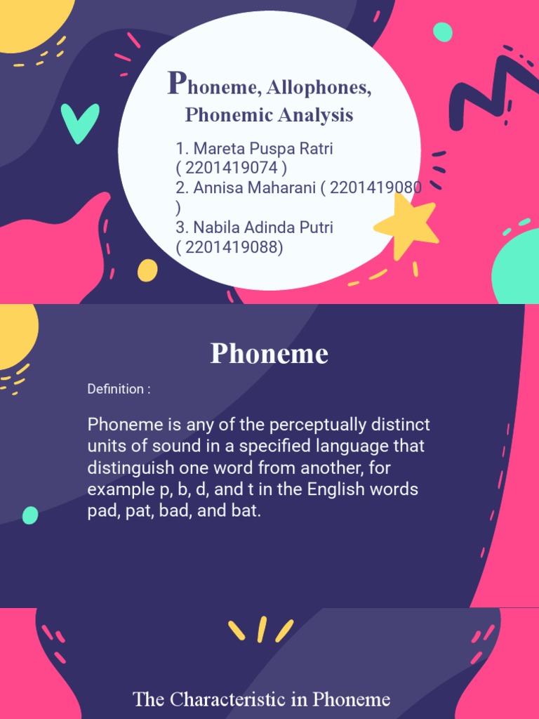 GROUP 4 (Phoneme, Allophones, Phonetic Analysis) | PDF | Phoneme ...