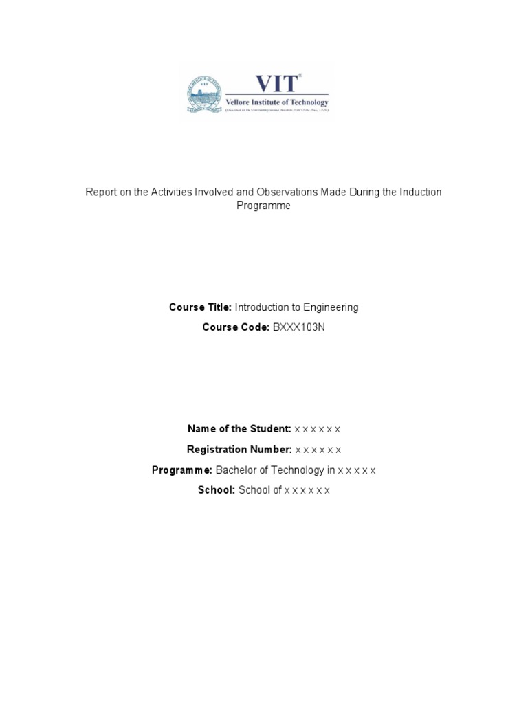 Introduction To Engineering - Template | PDF