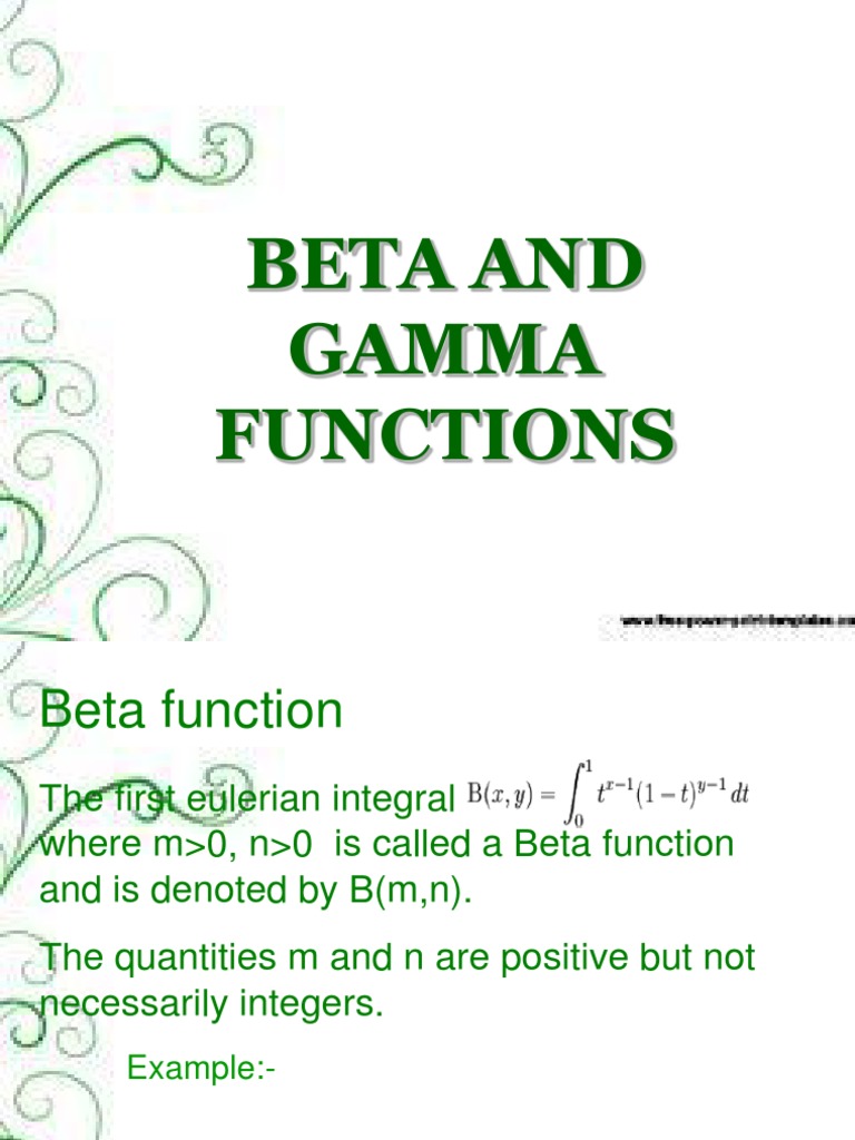 Beta and Gamma | PDF | Function (Mathematics) | Summation