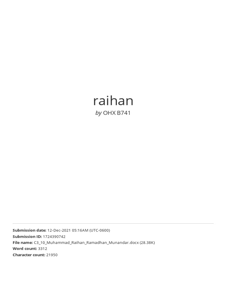 Raihan: by OHX B741 | PDF