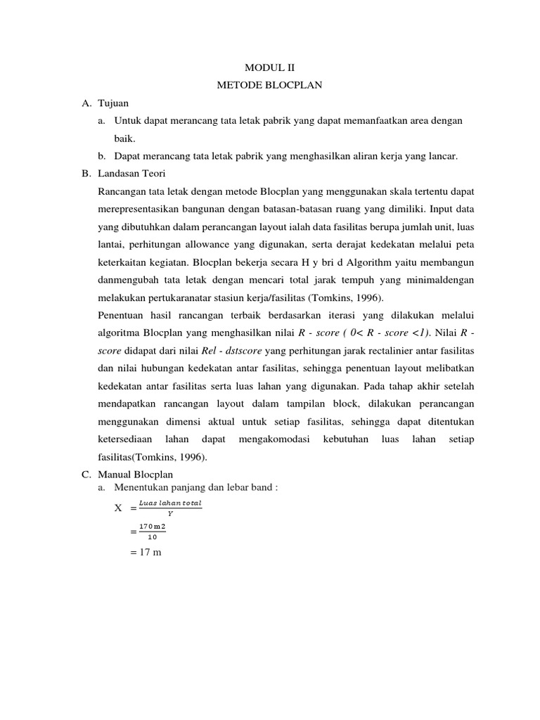Modul Ii Blocplan | PDF