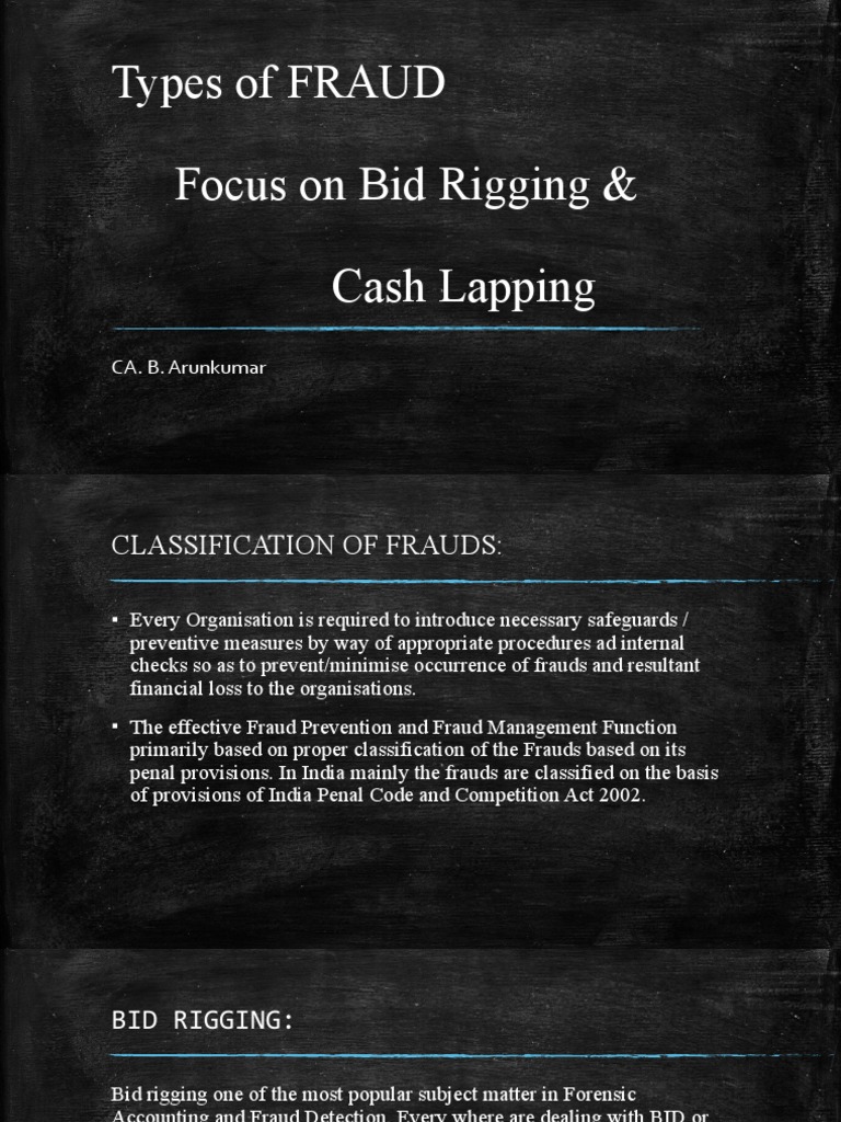 Bid Rigging & Cash Lapping | PDF | Auction | Electoral Fraud