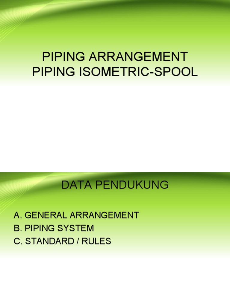 Piping Arrangement Piping Isometric-Spool | PDF