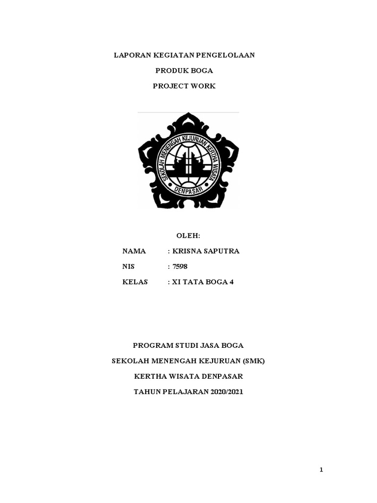 (Laporan Project Work Krisna 2 | PDF