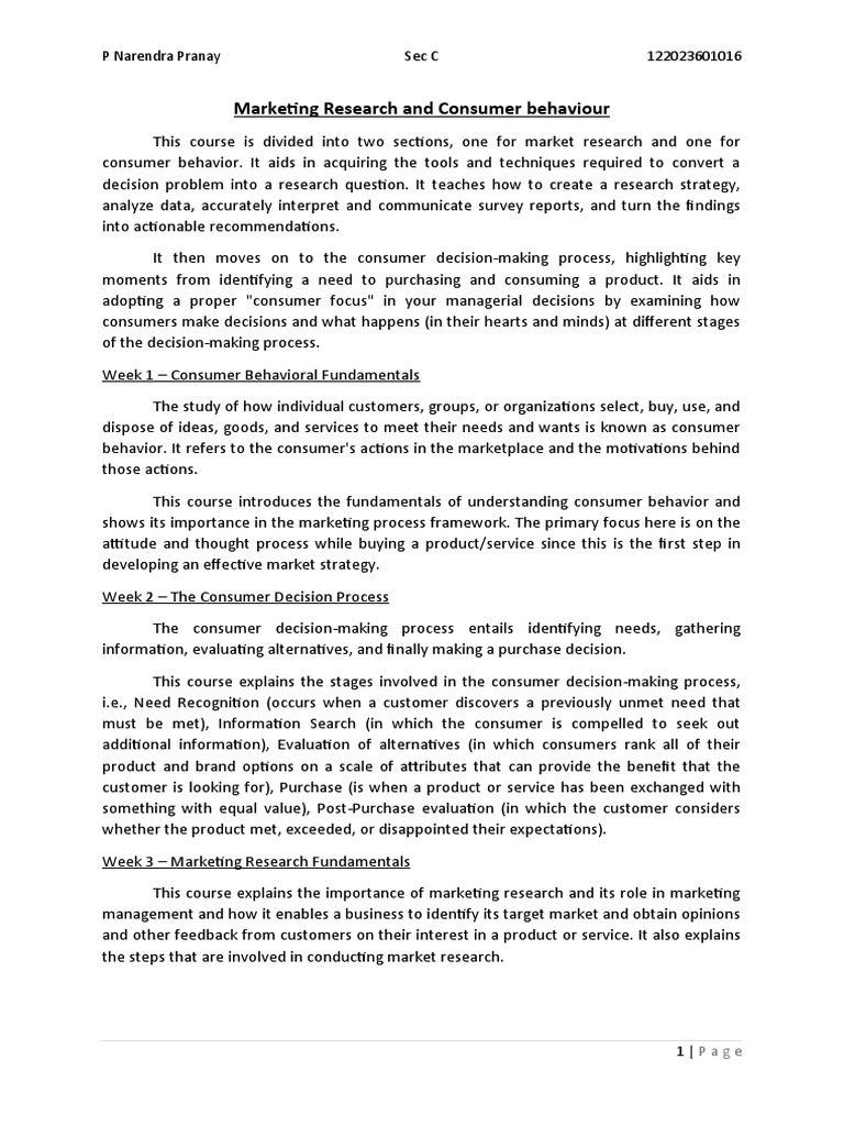 Marketing Research & Consumer Behavior | PDF | Consumer Behaviour ...