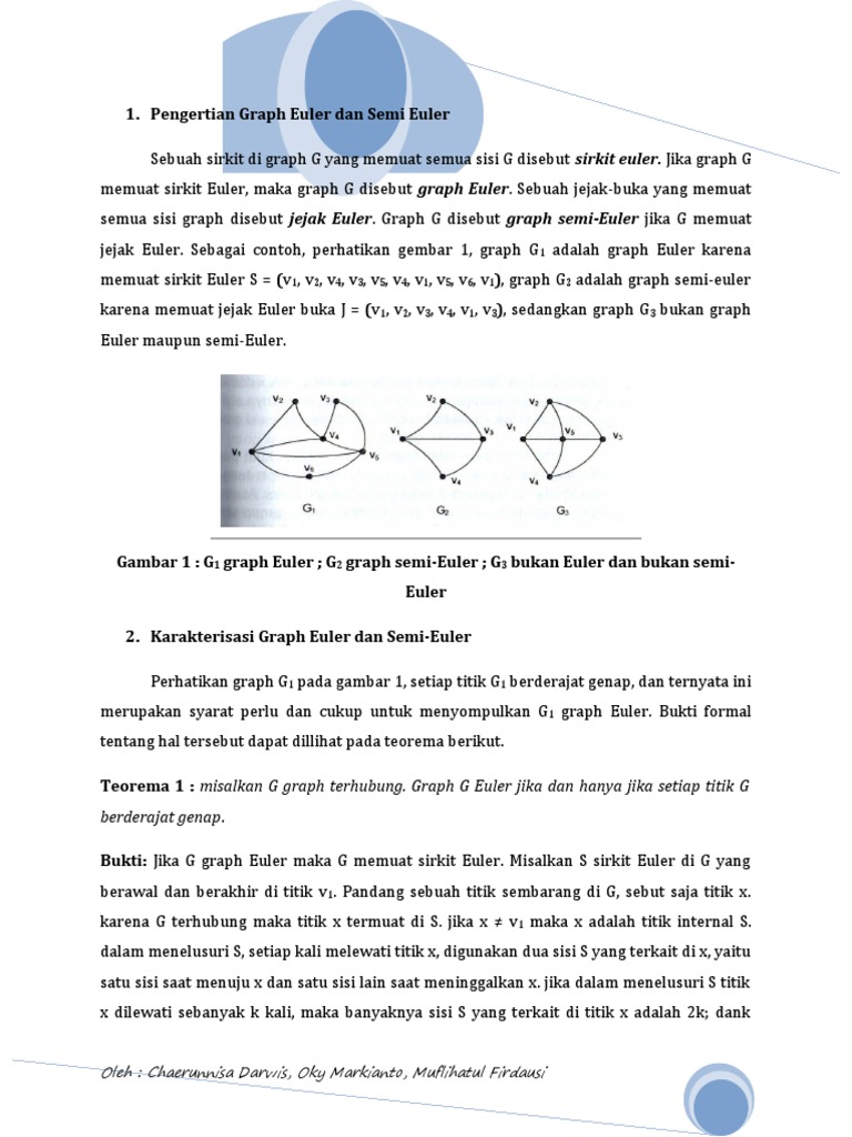 Pengertian Graph Euler Dan Semi Euler Lengkap | PDF