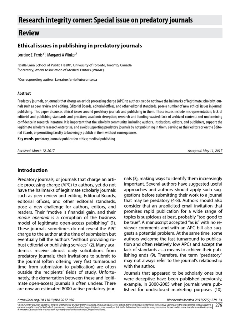 Predatory Journal | PDF | Academic Journal | Open Access