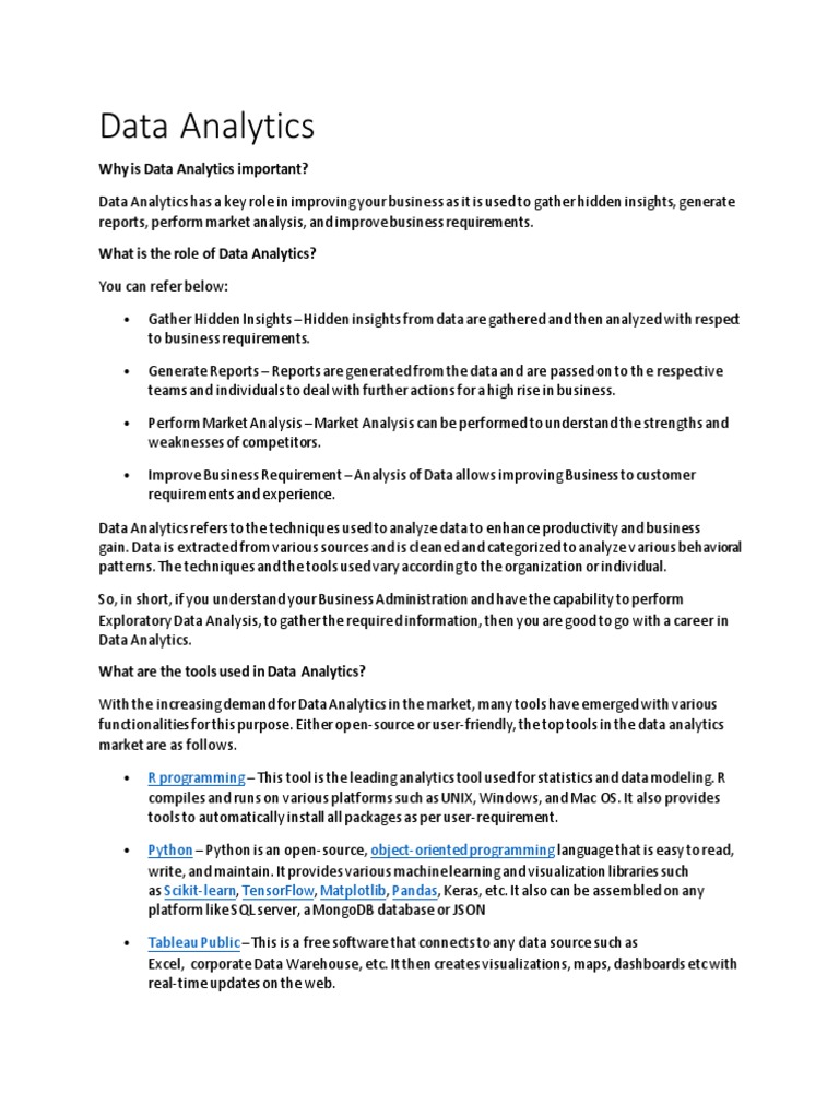 Data Analytics | PDF | Electronic Health Record | Analytics