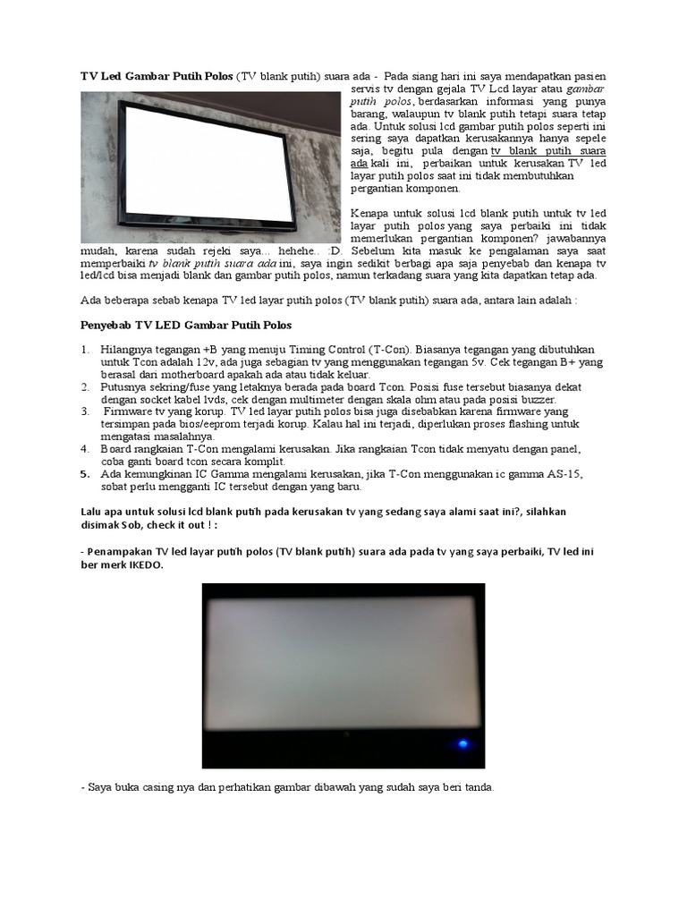 TV Led Gambar Putih Polos | PDF
