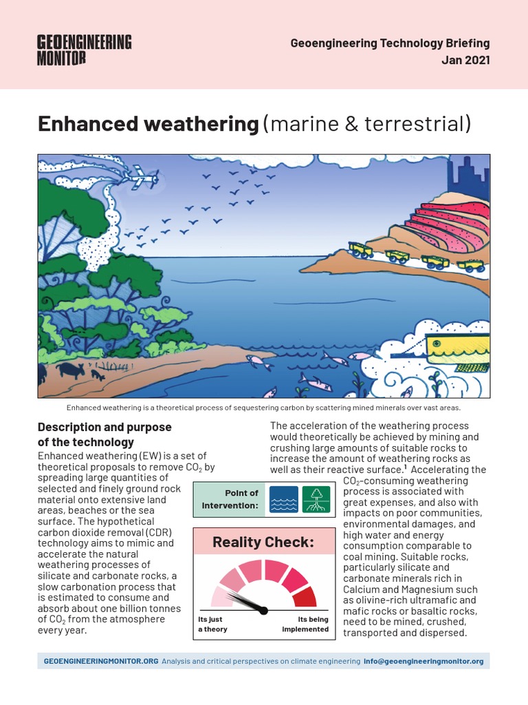 Enhanced Weathering (Marine & Terrestrial) : Geoengineering Technology ...