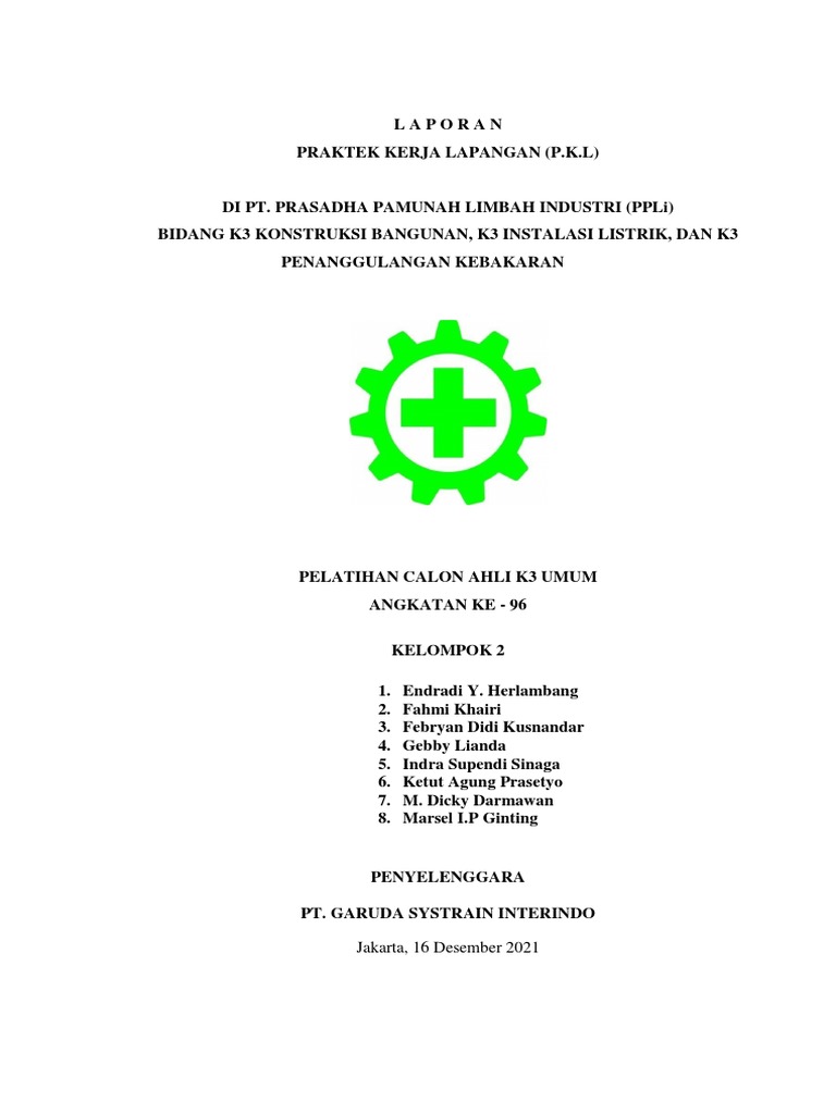 Laporan PKL K3 di PT PPLi | PDF