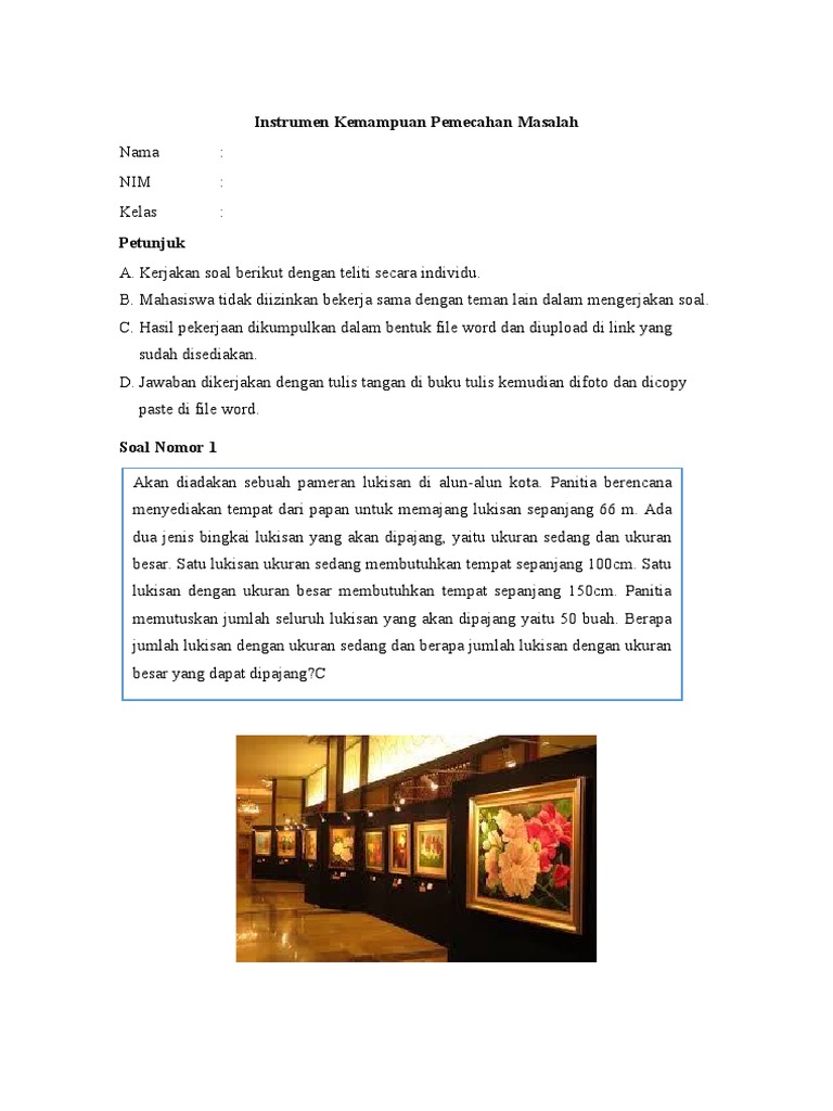 Instrumen Kemampuan Pemecahan Masalah | PDF