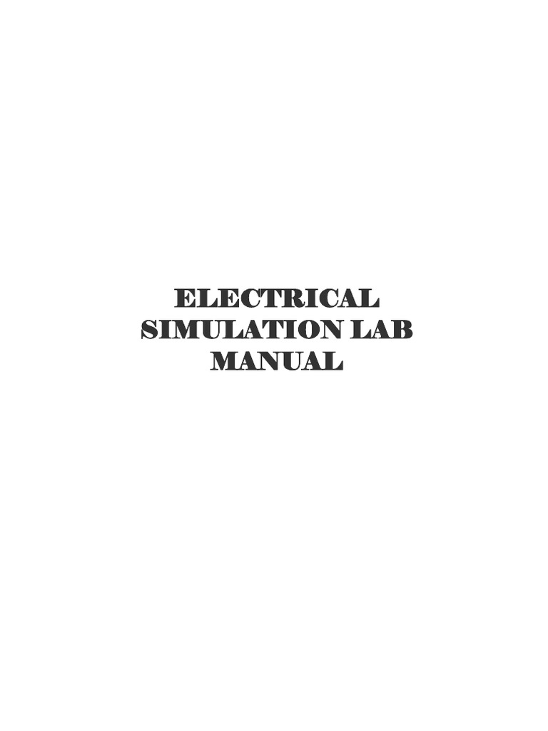Updated Simlab Manual | PDF | Power Inverter | Electrical Network