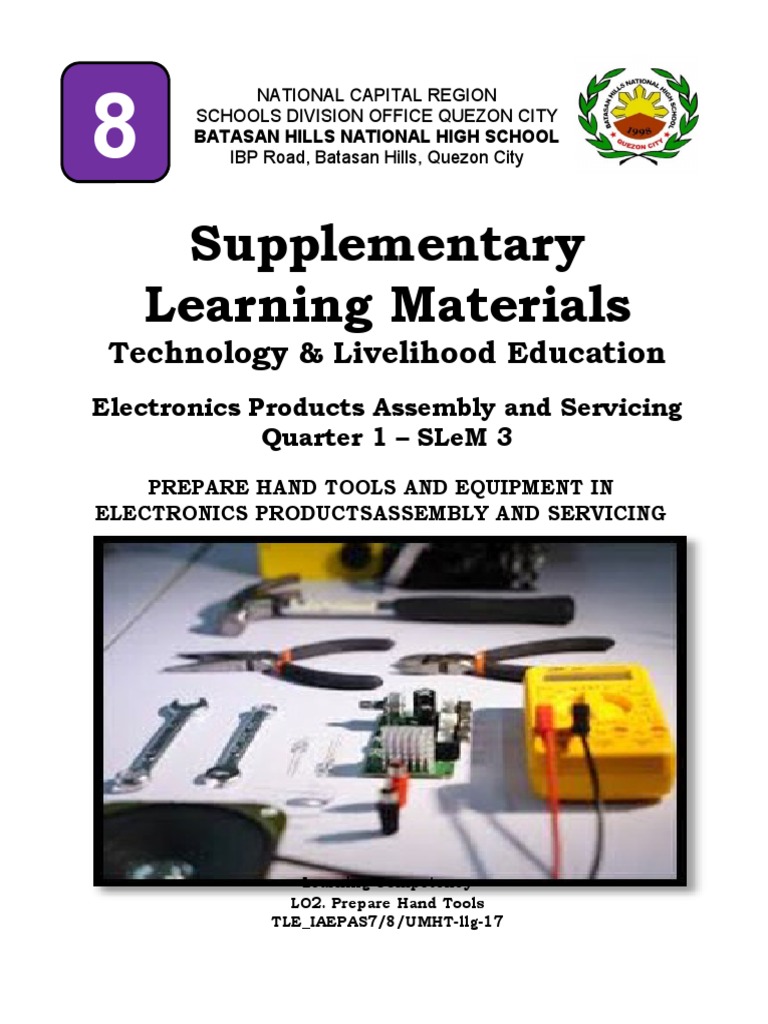 Supplementary Learning Materials: Technology & Livelihood Education ...