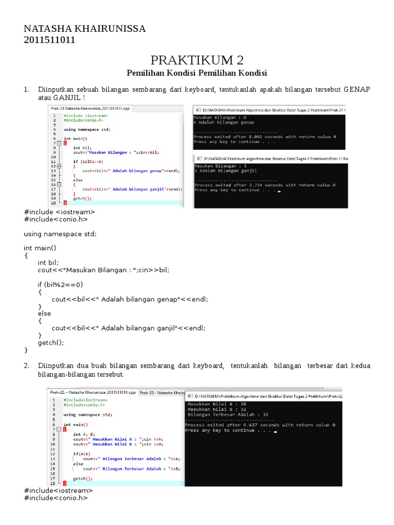 Praktikum 2 - Algoritma | PDF | Komputer | Teknologi & Rekayasa
