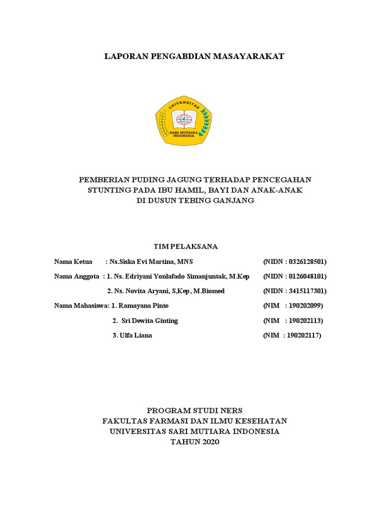 LAPORAN PENGABDIAN MASYARAKAT TERBARU Kirim LPPM | PDF