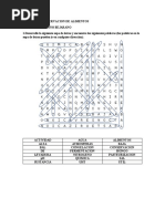 Sopa de Letras: Métodos de Conservación | PDF | Ciencia de los ...