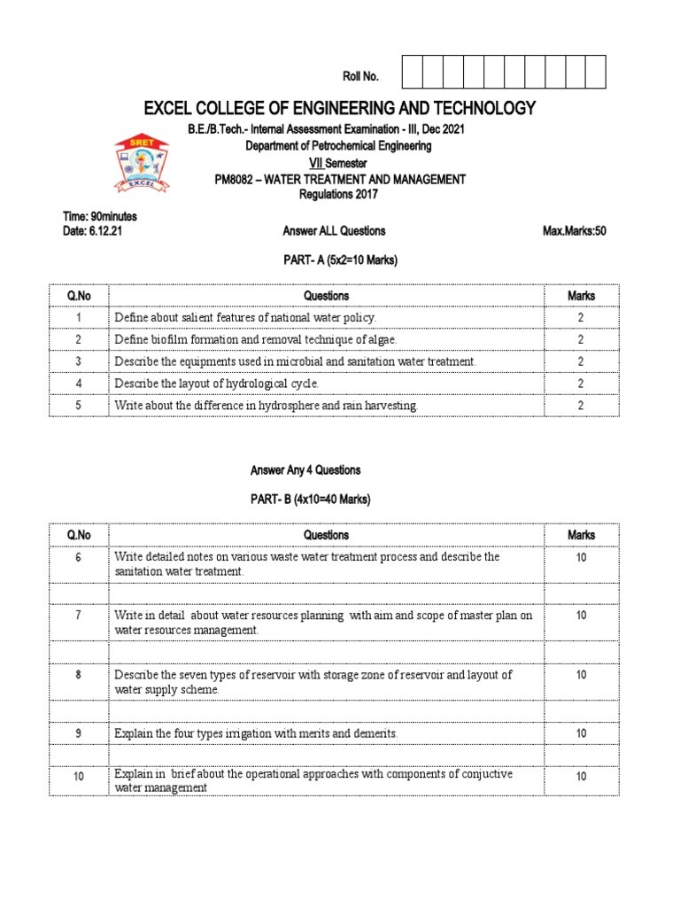 Excel College of Engineering and Technology | PDF