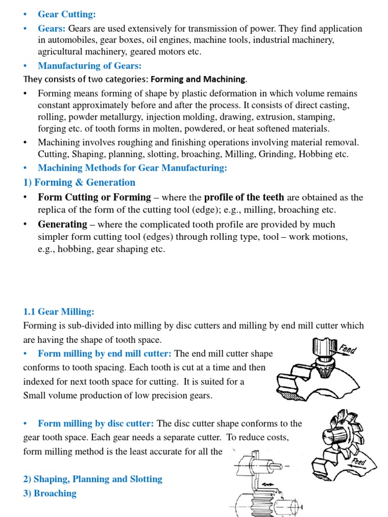 Gear Cutting | PDF | Gear | Machining