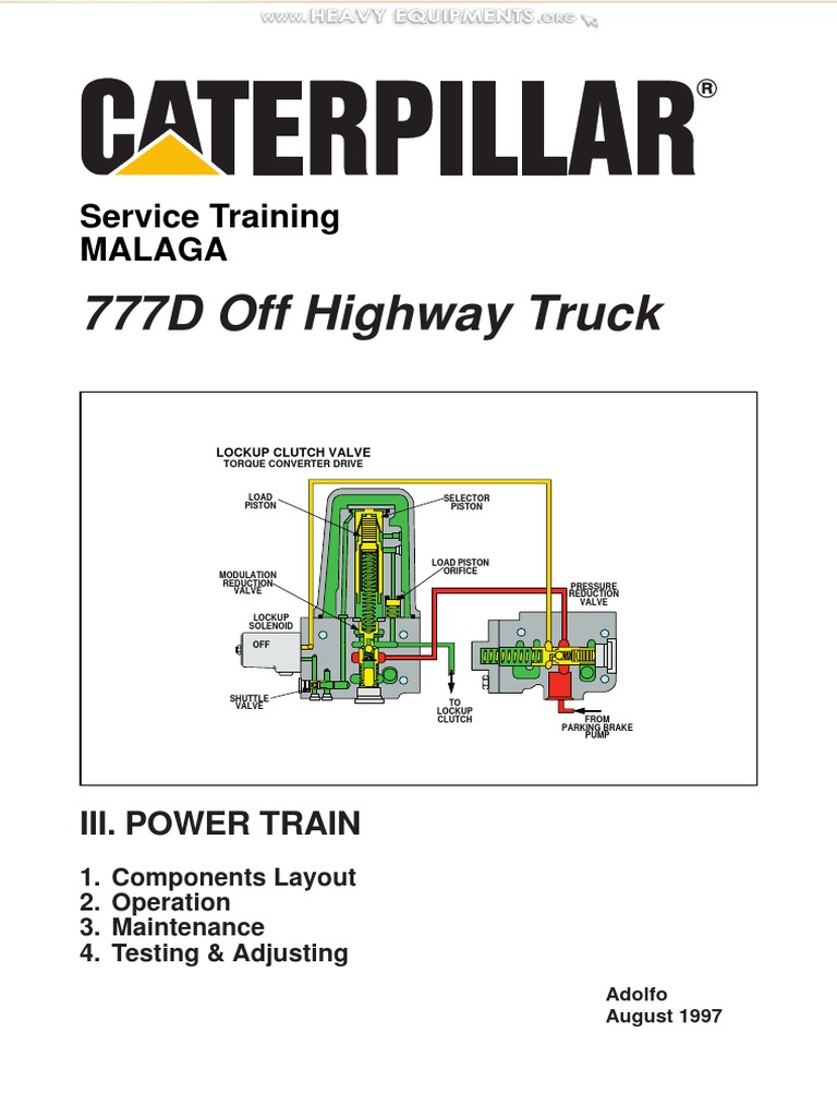 Caterpillar Cat 777d | PDF | Transmission (Mechanics) | Valve